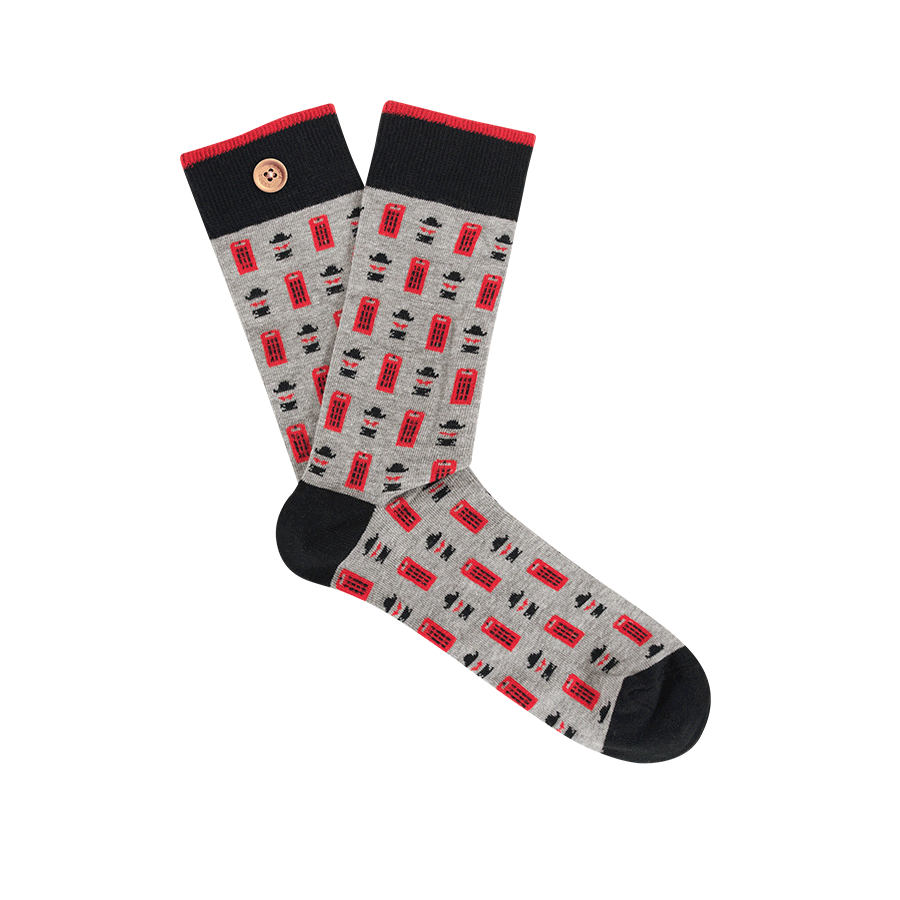 Patrick & Fabienne - Cabaïa Chaussettes à bouton inséparables homme 41/46